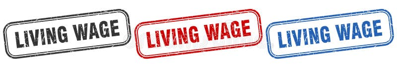 Living Wage Banner Template. Living Wage Ribbon Label Stock Vector ...