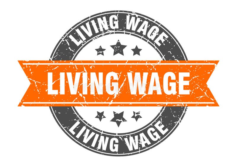 Living Wage Banner Template. Living Wage Ribbon Label Stock Vector ...