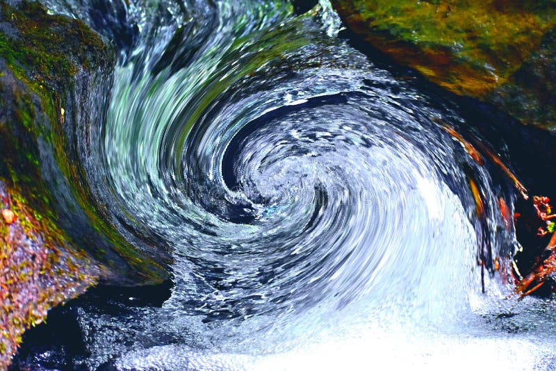Living Water As a Rotating Galaxy. Stock Image - Image of earth, source ...