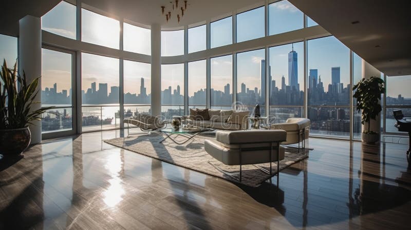 Livingroom Working Area. Modern Interior Design Stock Illustration ...