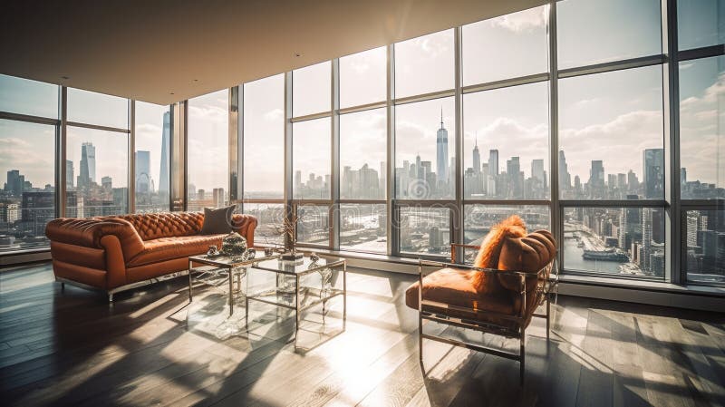 Livingroom Working Area. Modern Interior Design Stock Illustration ...