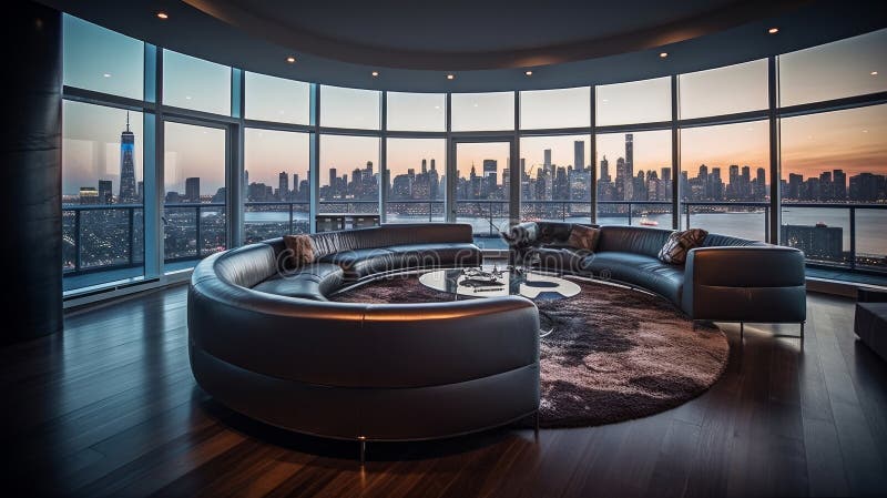 Livingroom Working Area. Modern Interior Design Stock Illustration ...