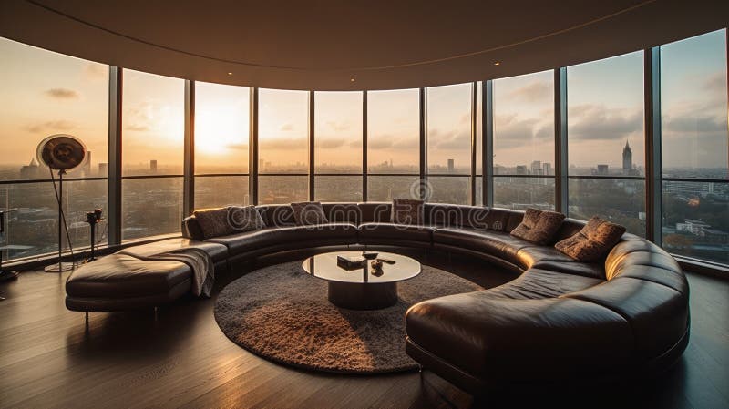 Livingroom Working Area. Modern Interior Design Stock Illustration ...