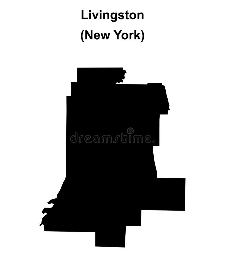 Livingston outline map stock vector. Illustration of counties - 361728290