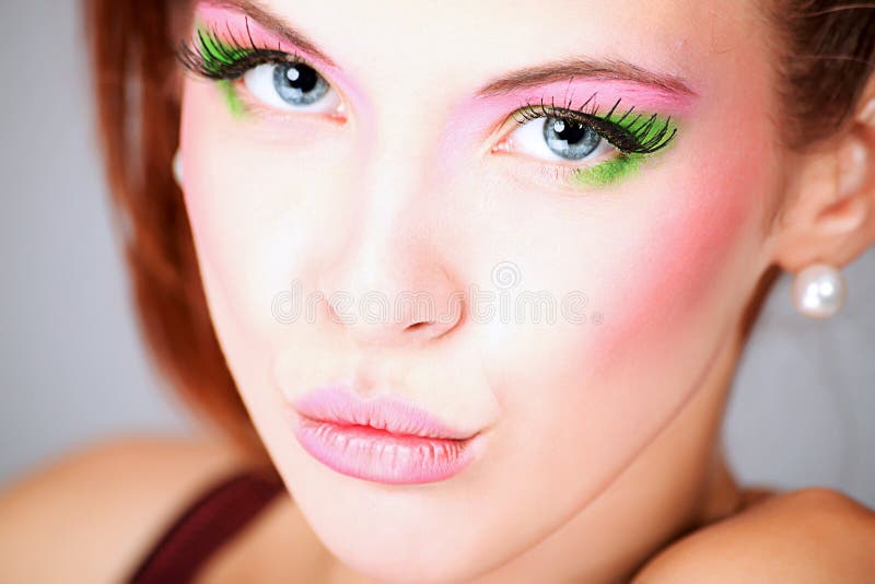 Livligt smink fotografering för bildbyråer. Bild av person - 11591991