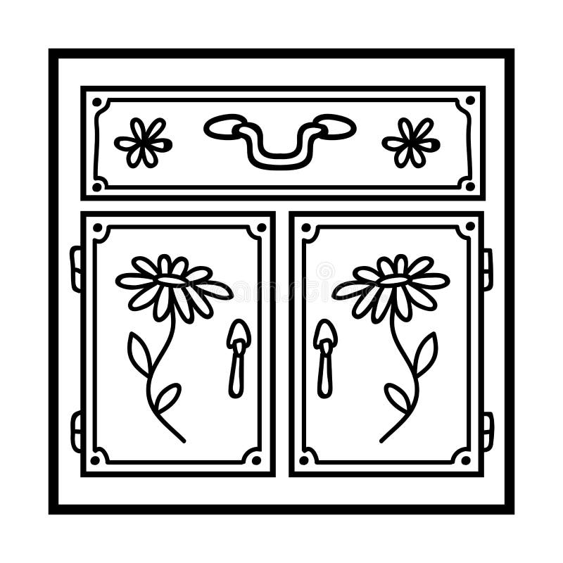 Livre de coloriage, buffet illustration de vecteur. Illustration du ...