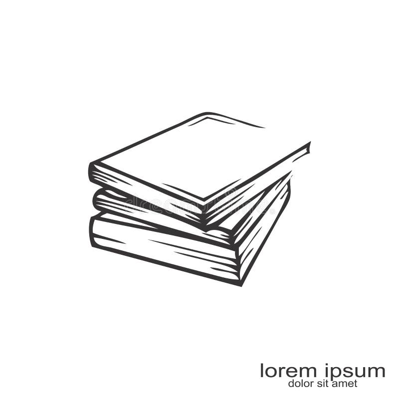 Livre Logo Design illustration de vecteur. Illustration du bibliothèque ...