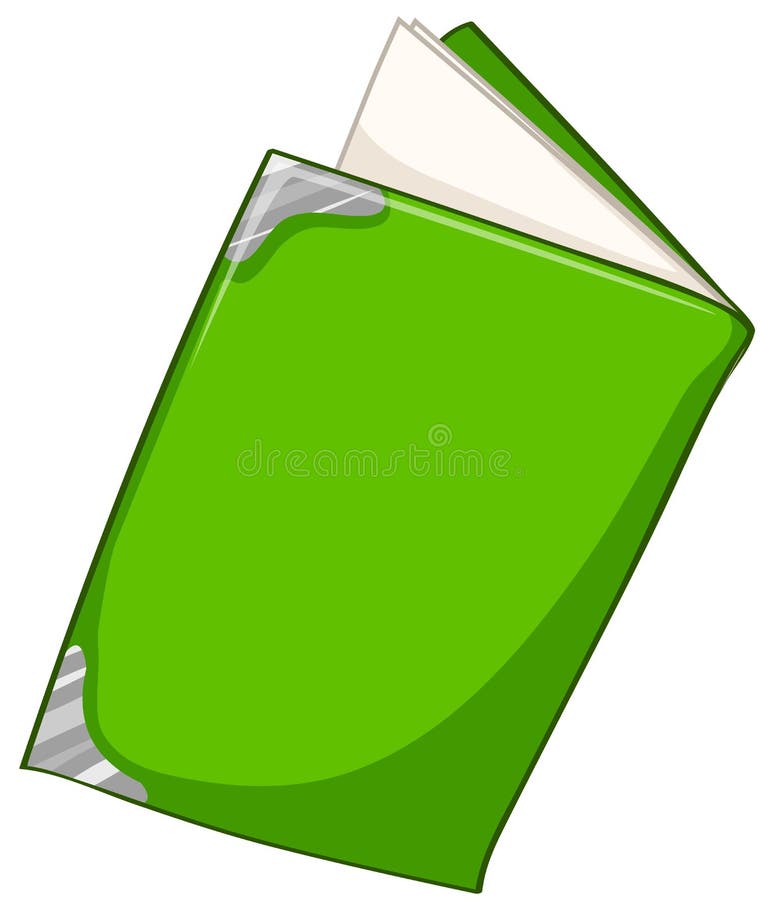 Livre vert sur le blanc illustration de vecteur. Illustration du blanc ...
