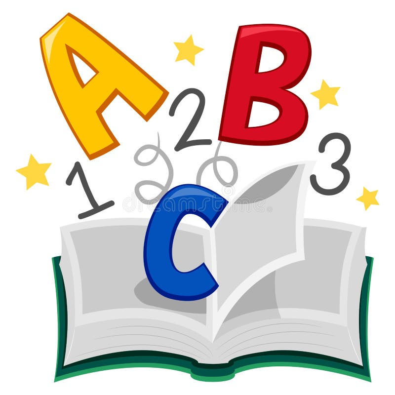 Livro de ABC 123 ilustração do vetor. Ilustração de classe - 69777885