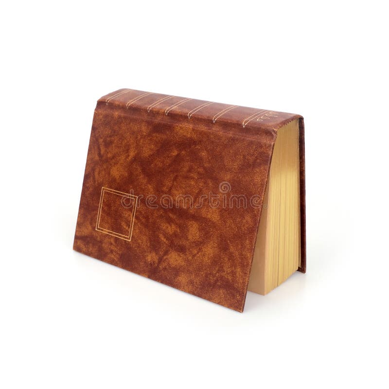 Livro Em Capa Marrom Isolado Em Fundo Branco Imagem de Stock - Imagem ...