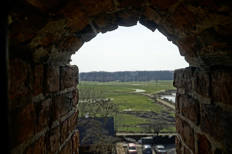 Gothic Medieval Ducal Castle - View through Tower Window Editorial ...