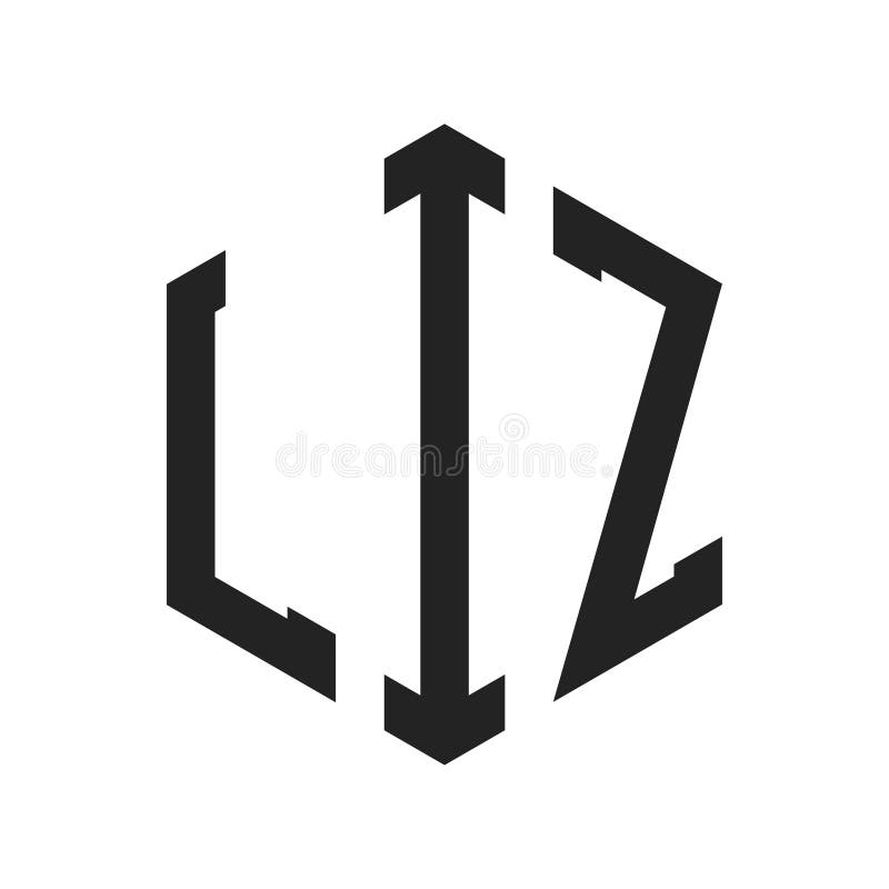 LIZ Logo Design. Initial Letter LIZ Monogram Logo Using Hexagon Shape ...