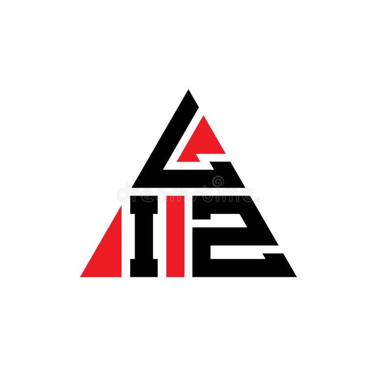 LIZ Triangle Letter Logo Design with Triangle Shape. LIZ Triangle Logo ...