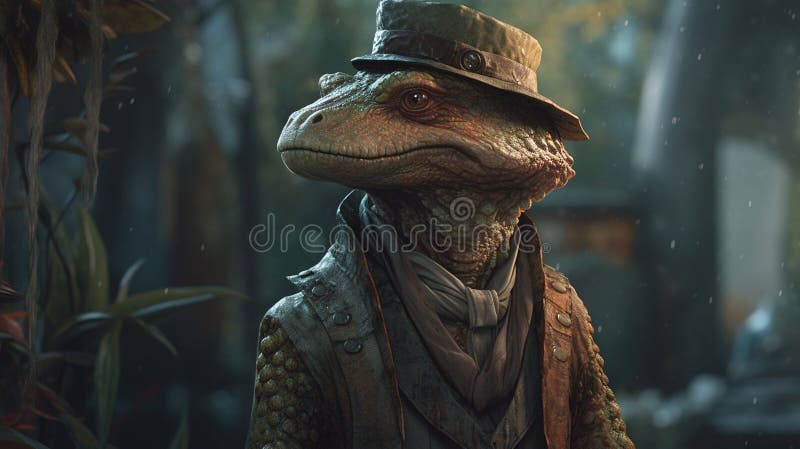 Lizard Adventurer Stock Illustrations – 5 Lizard Adventurer Stock ...