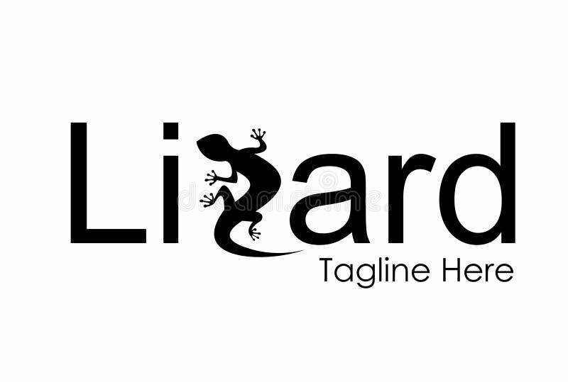Lizard, Black White, Typography, Lizard Stock Illustration ...