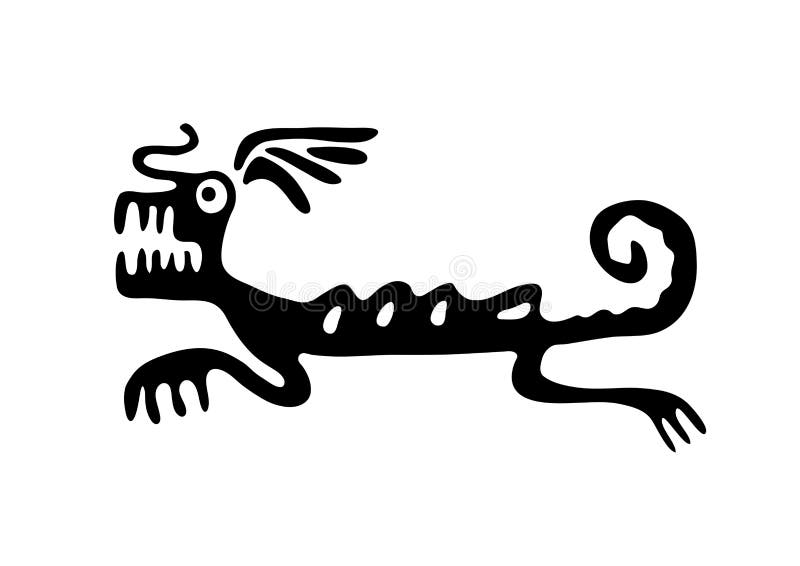 Aztec symbol Coatl stock vector. Illustration of mexico - 31605789