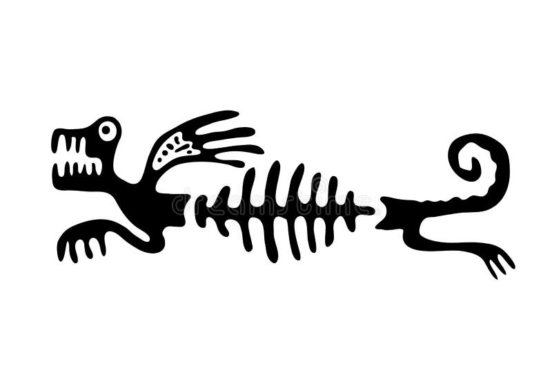 Aztec symbol Coatl stock vector. Illustration of mexico - 31605789