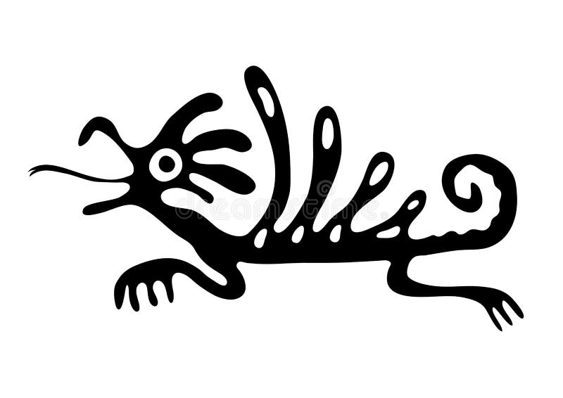 Aztec symbol Coatl stock vector. Illustration of mexico - 31605789