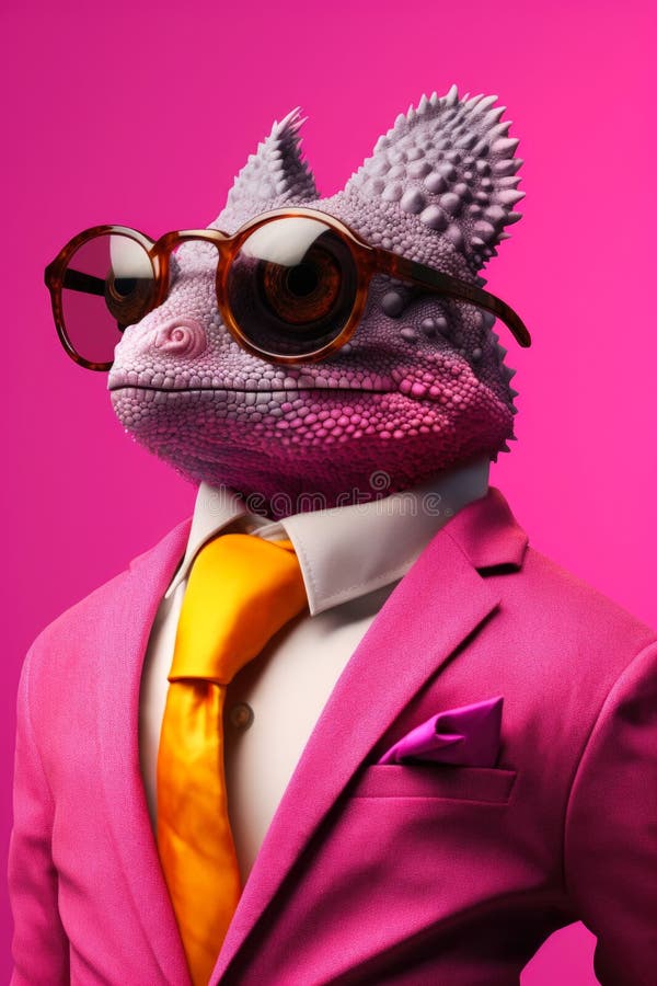 A Lizard Dressed in a Suit and Wearing Sunglasses. Perfect for Adding a ...