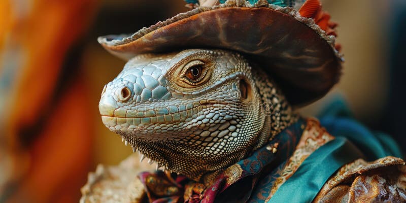 Lizard in formal attire stock photo. Image of cartoon - 381744686
