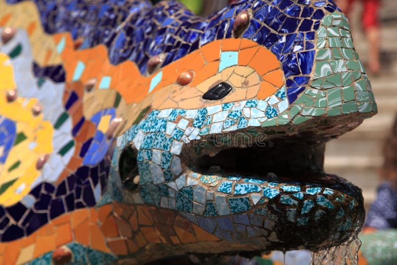 Lizard by Antoni Gaudi stock photo. Image of copy, catalonia - 28866596