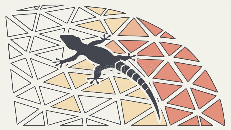 Lizard Geometric Pattern, Animal and Nature Inspired Design Vector ...