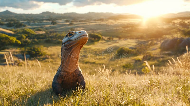 Lizard in a green field stock image. Image of wildlife - 379654351