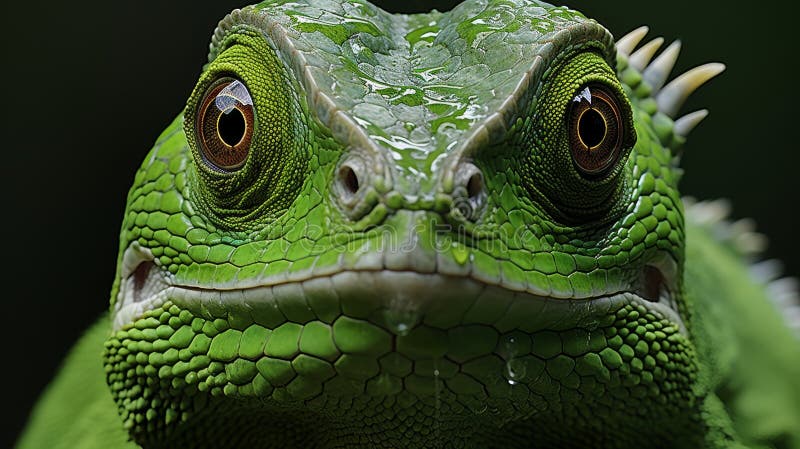 Lizard head close up stock illustration. Illustration of view - 308158654