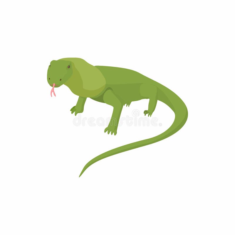 Lizard icon, cartoon style stock vector. Illustration of abstract ...