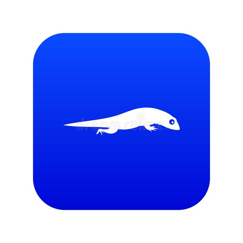 Lizard icon digital blue stock vector. Illustration of reptilian ...
