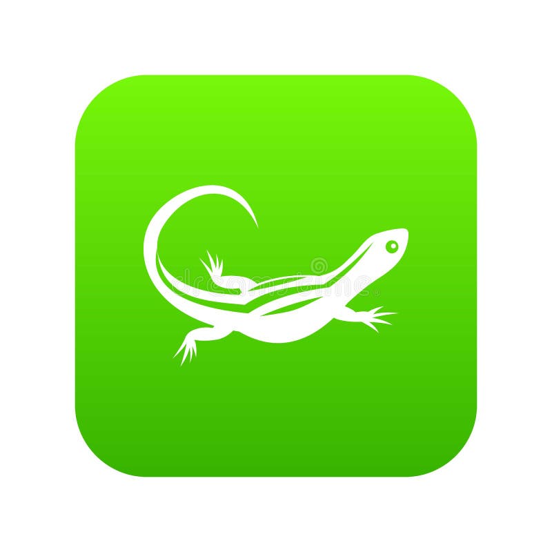 Lizard icon digital green stock vector. Illustration of icon - 116234294