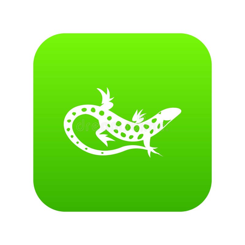 Lizard icon digital green stock vector. Illustration of beautiful ...