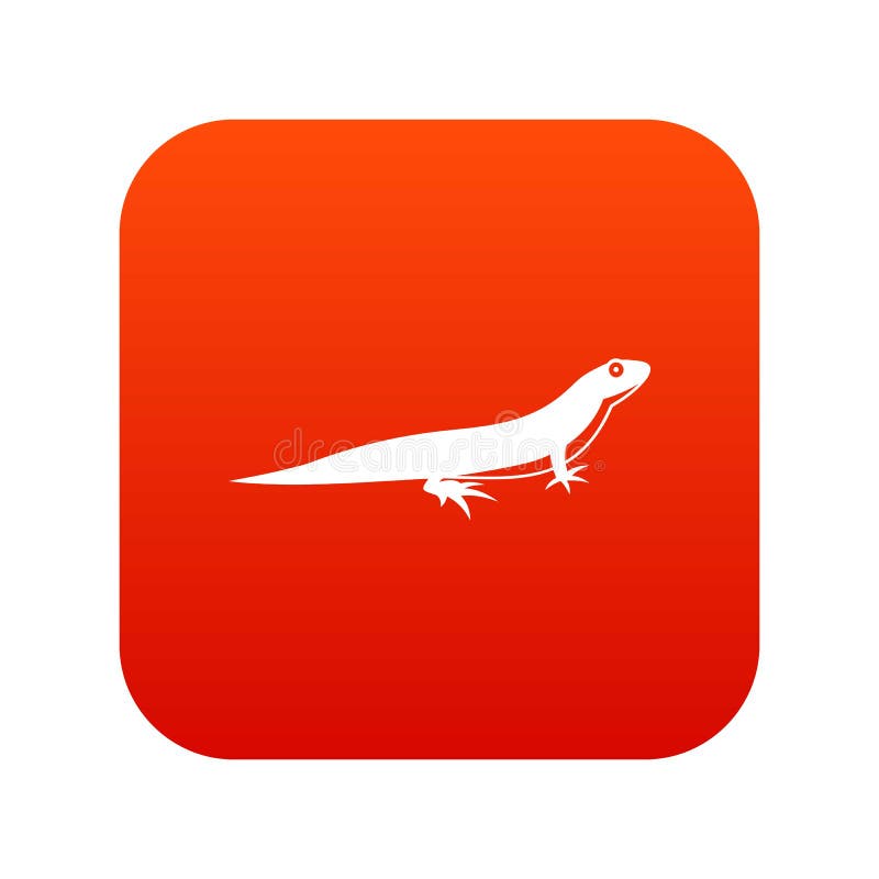 Lizard icon digital red stock vector. Illustration of drawing - 100834994