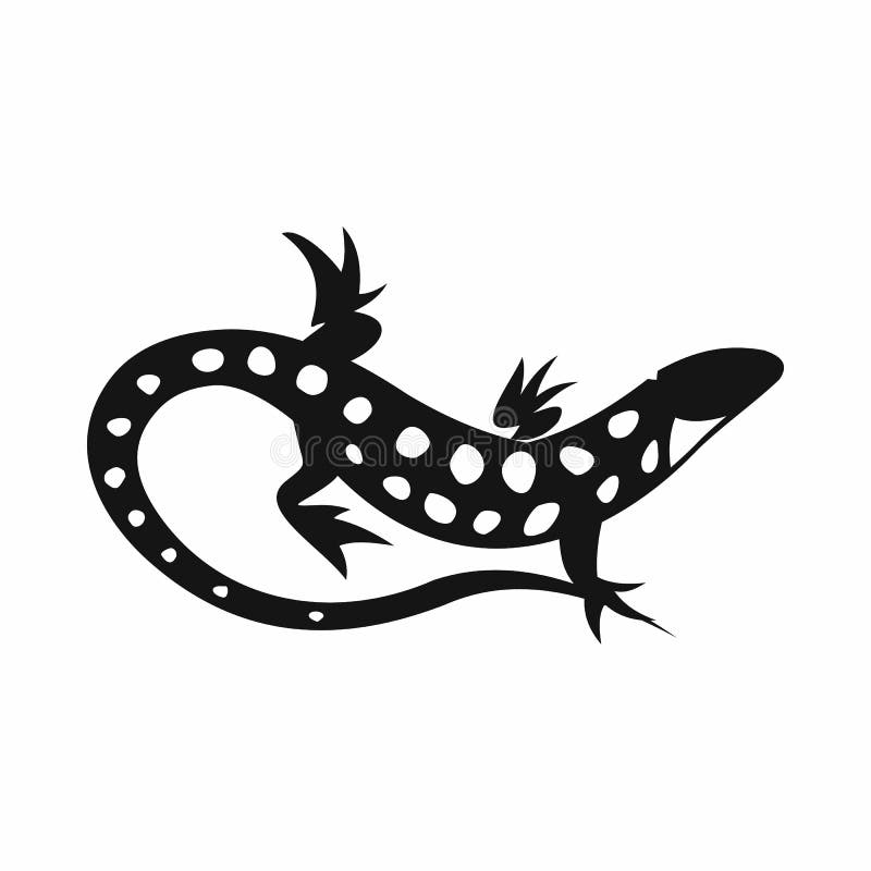 Lizard icon, simple style stock vector. Illustration of power - 81641669