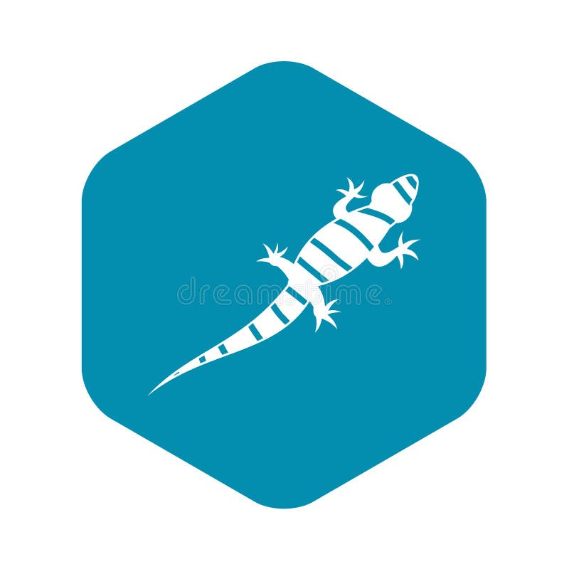 Lizard icon, simple style stock vector. Illustration of simple - 141783327