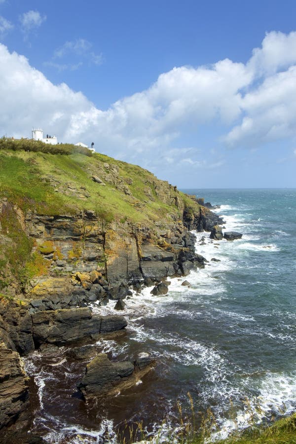 Lizard Lighthouse on the Cliffs at Lizard Point in the Lizard Peninsula ...