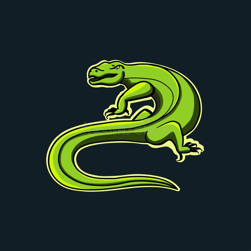 Lizard Logo Design Template in Vector. Flat Vector Illustration Design ...
