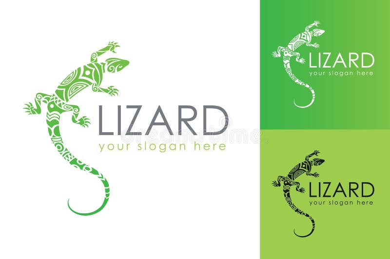 Lizard Logo Graphic Design Concept. Editable Element Stock Illustration ...
