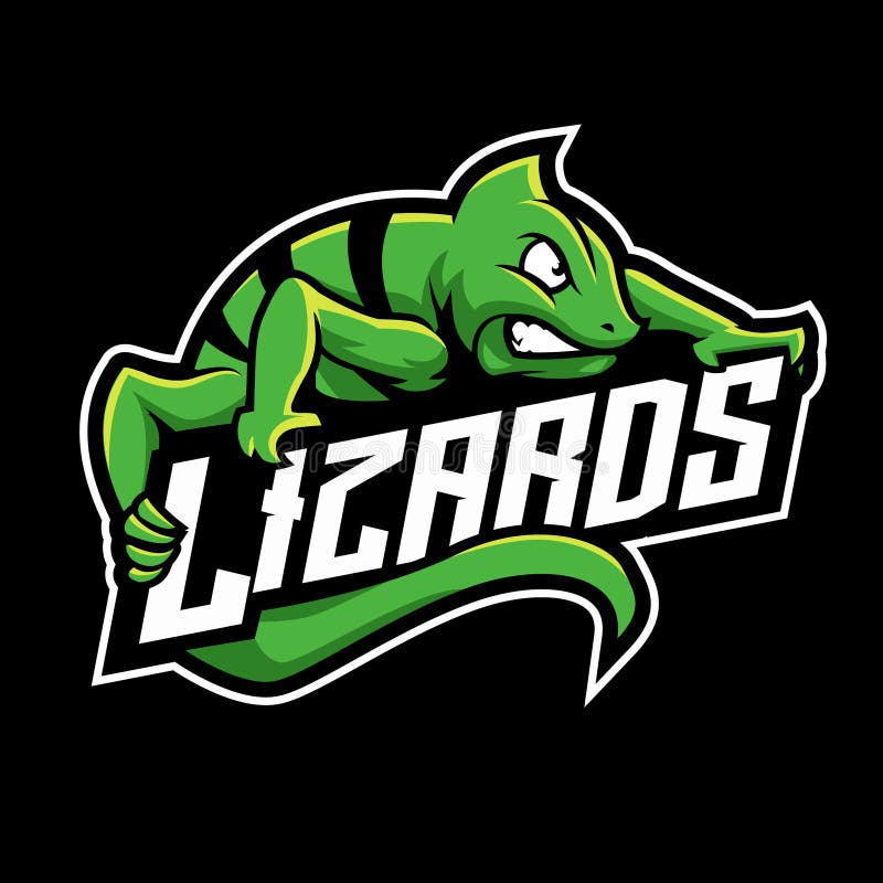 Lizard Mascot Sport Logo Design. Lizard Reptile Mascot Vector Logo ...