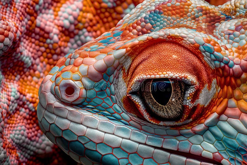 A Lizard with an Open Eye Stares at the Camera in Front of Him Stock ...