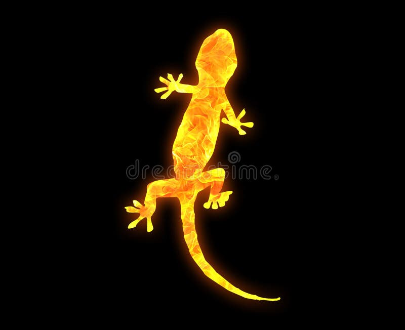 Lizard fire danger stock illustration. Illustration of natural - 48490734