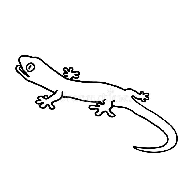 Lizard Outline Vector Icon. Thin Line Black Lizard Icon, Flat Vector ...