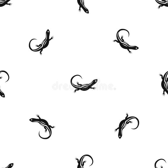 Lizard Pattern Seamless Black Stock Vector - Illustration of exotic ...