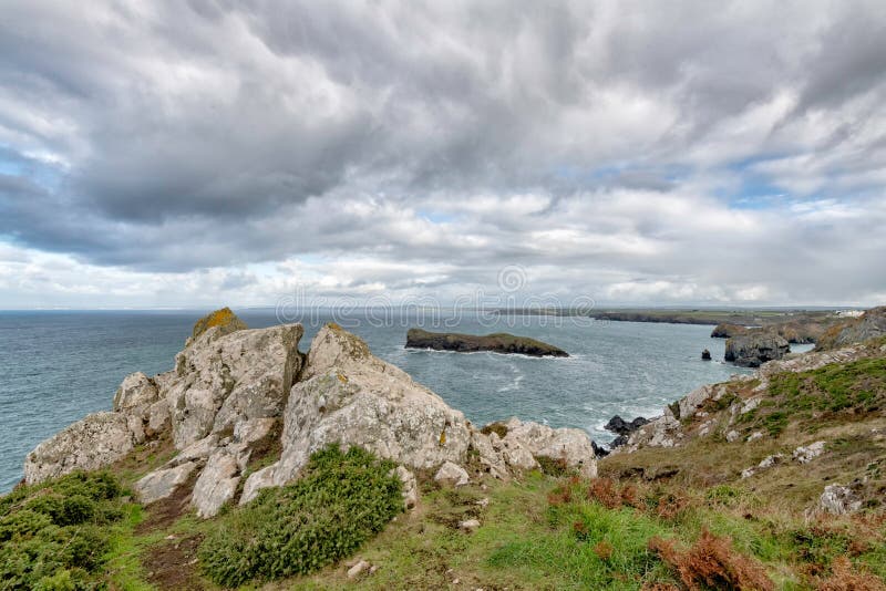 Lizard Peninsular Cornwall from the Coastal Path Stock Photo - Image of ...