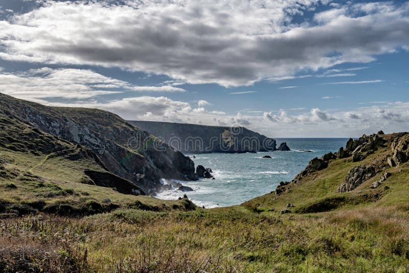 Lizard Peninsular Cornwall from the Coastal Path Stock Photo - Image of ...