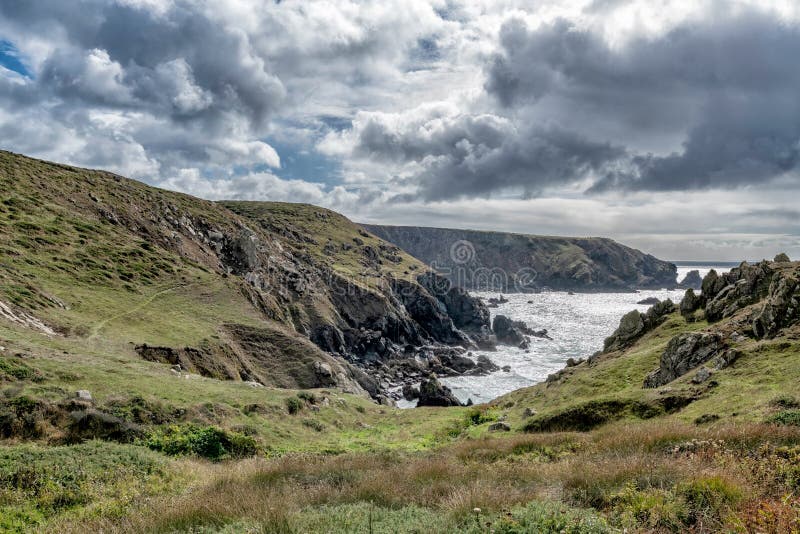 Lizard Peninsular Cornwall from the Coastal Path Stock Photo - Image of ...