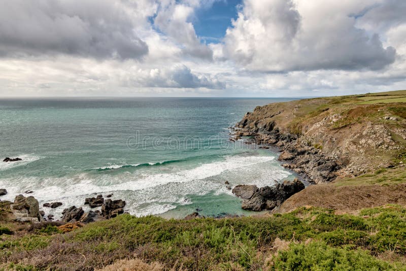 Lizard Peninsular Cornwall from the Coastal Path Stock Photo - Image of ...