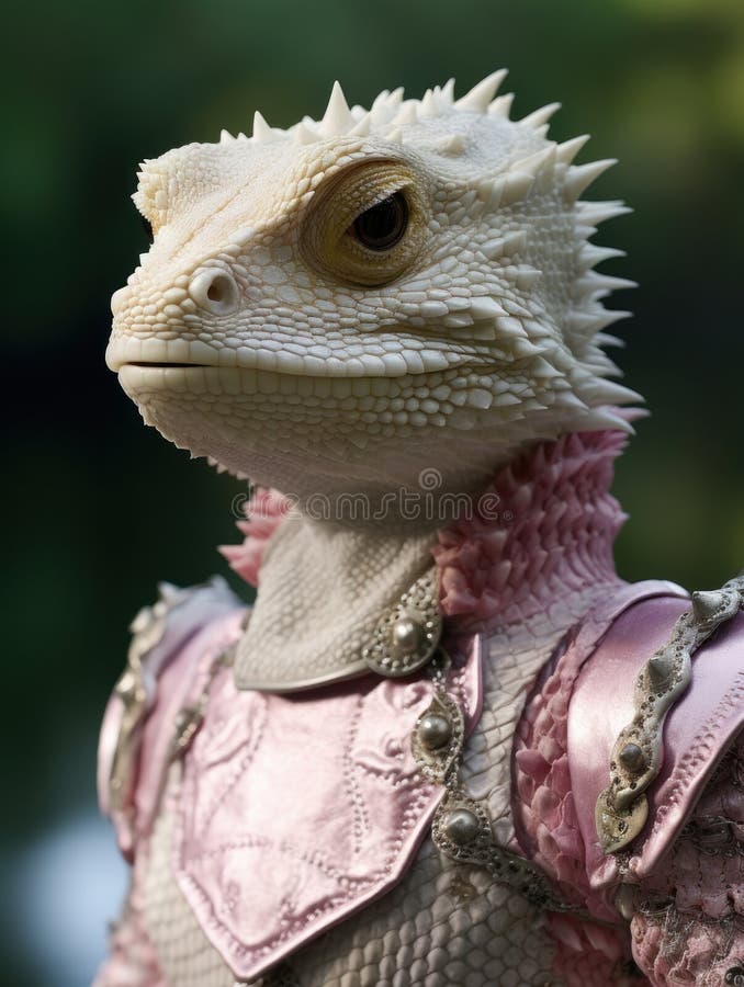 A lizard in a pink suit stock illustration. Illustration of pink ...