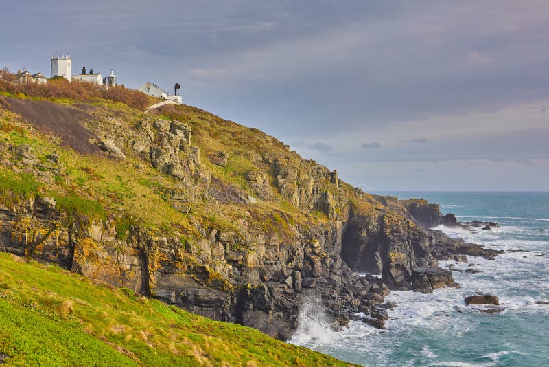 Lizard Point Lighthouse, Cornwall, UK Stock Image - Image of coastal ...