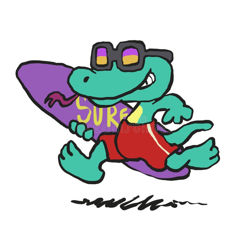 Lizard Surfboard Stock Illustrations – 59 Lizard Surfboard Stock ...
